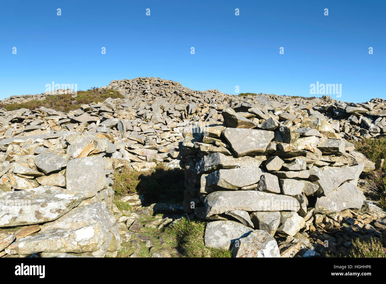 Tre'r Ceiri Ancient Iron age Hill fort from the Llyn coastal path ...