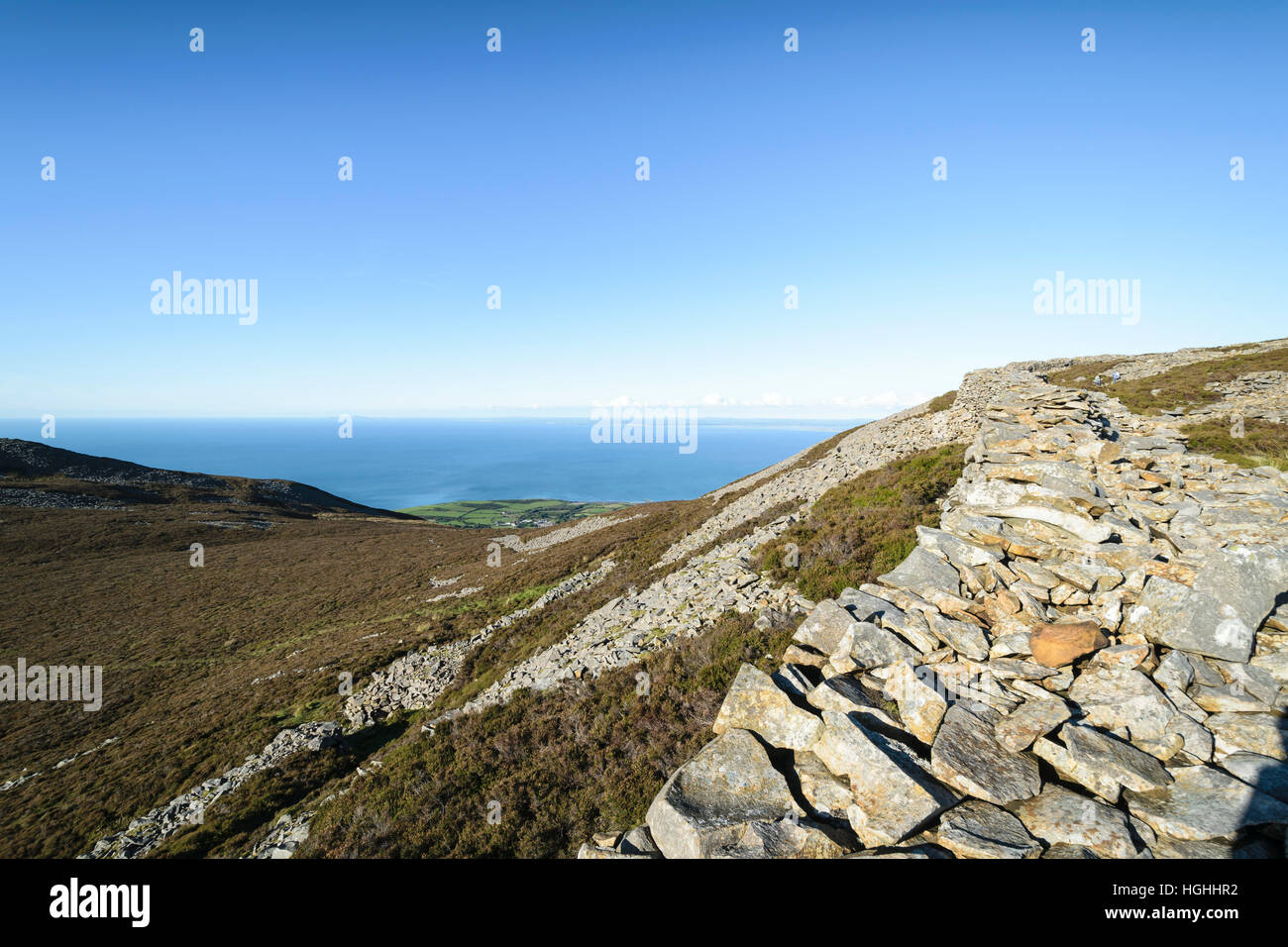 Tre'r Ceiri Ancient Iron age Hill fort from the Llyn coastal path ...