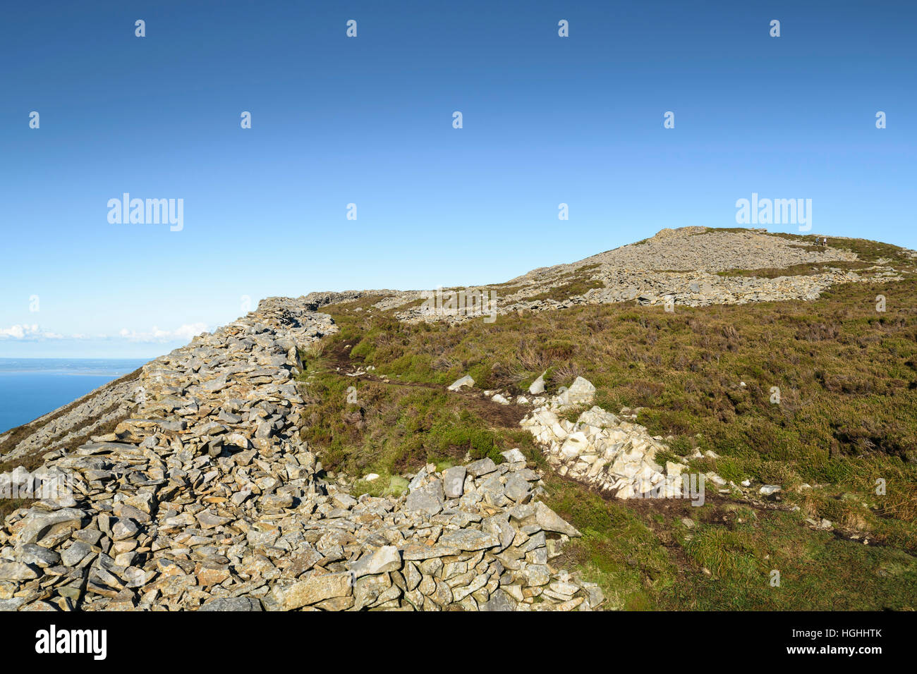 Tre'r Ceiri Ancient Iron age Hill fort from the Llyn coastal path ...