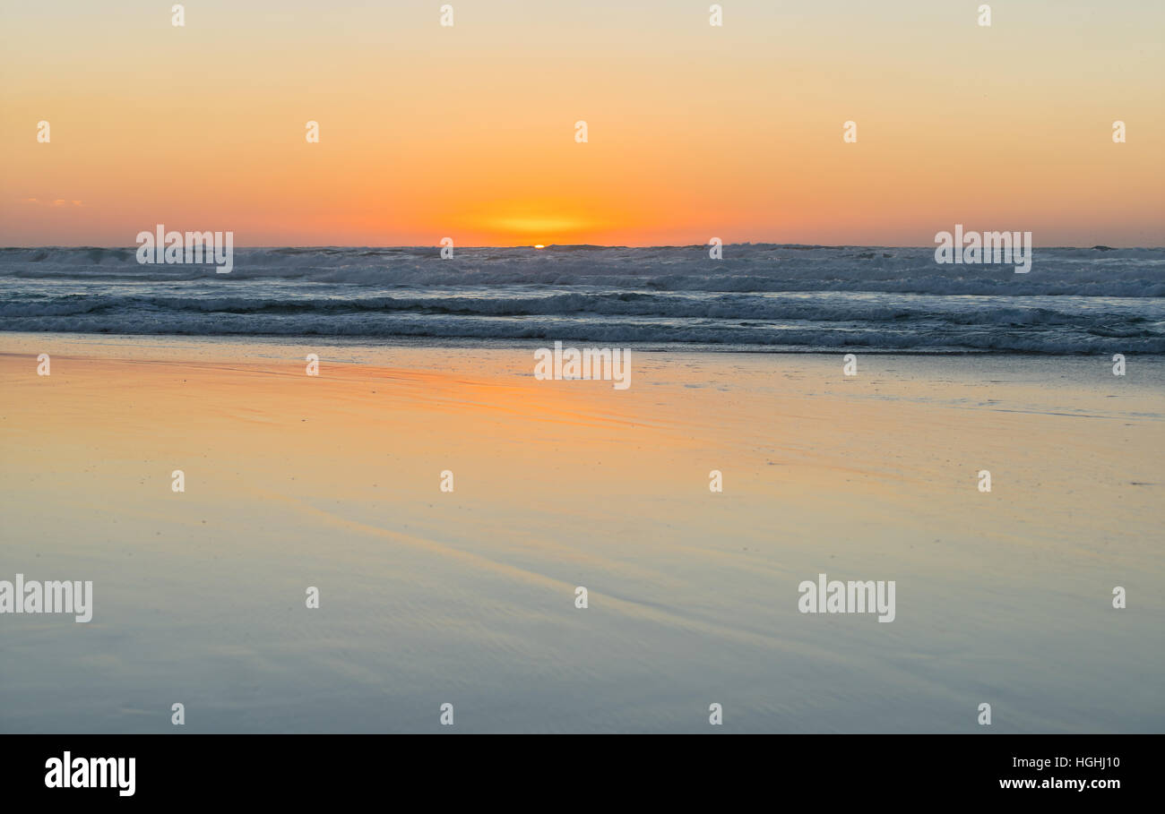 the landscape sea waves on sunset background Stock Photo - Alamy