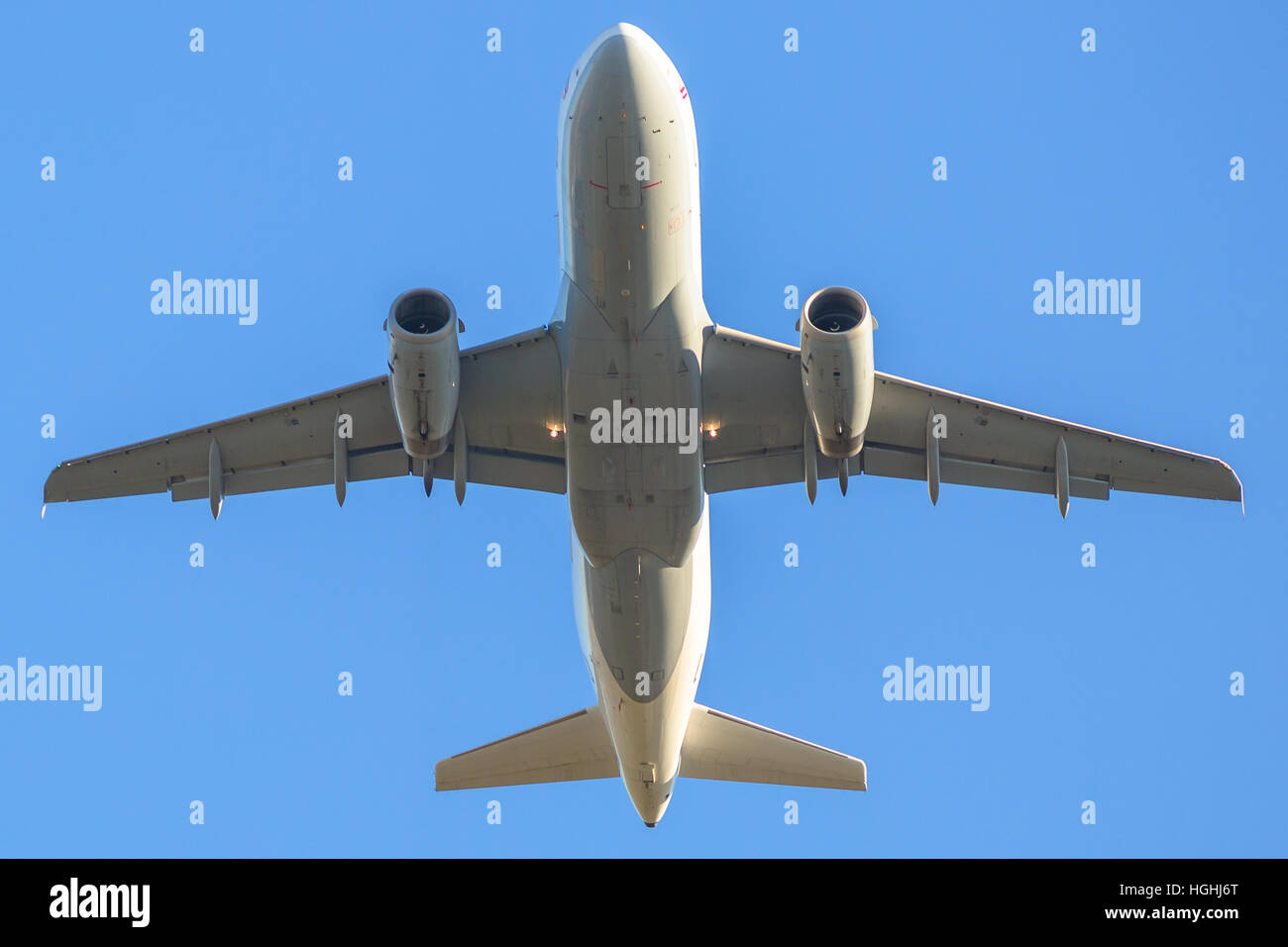 airplane isolated in the sky Stock Photo - Alamy