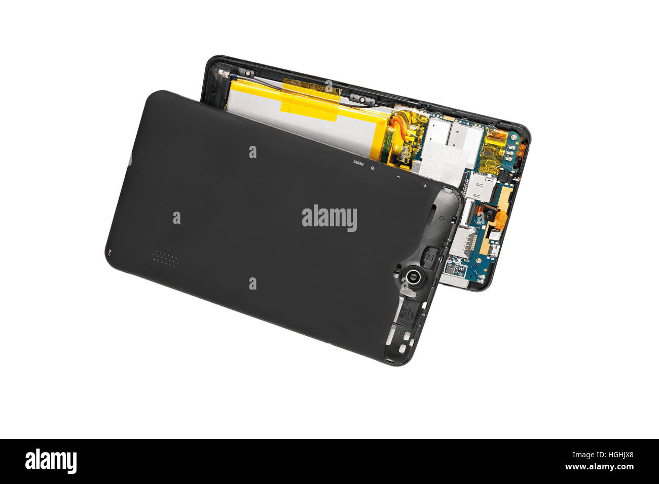 Disassembled tablet computer. Isolated on white background Stock Photo ...