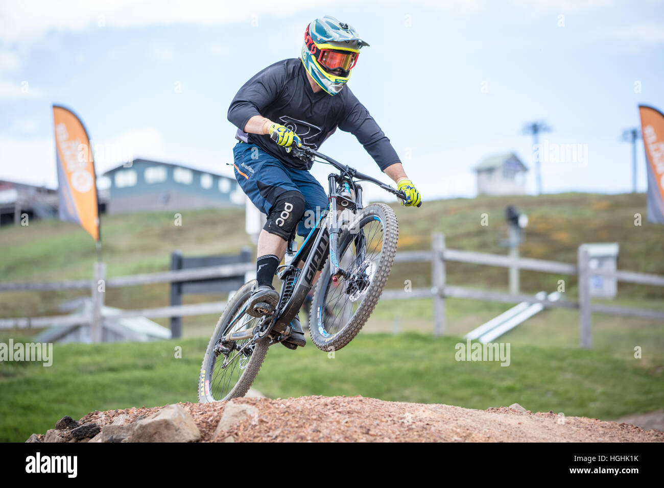 Mountain Bike Riders at Mt Buller Stock Photo - Alamy