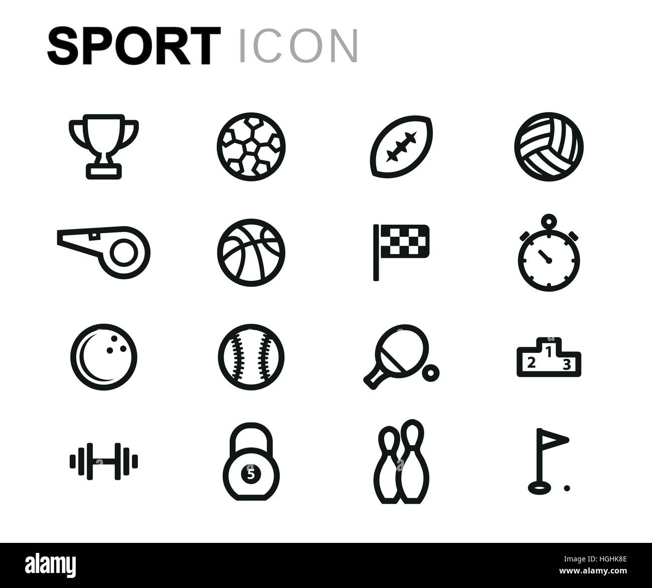 Competition line icons collection Stock Vector Images - Alamy