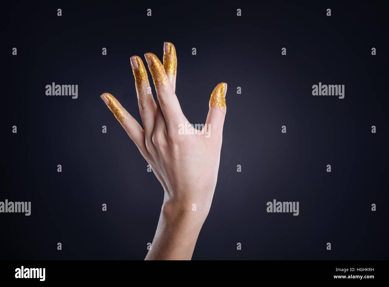 Slim hand of a woman maign gestures Stock Photo - Alamy