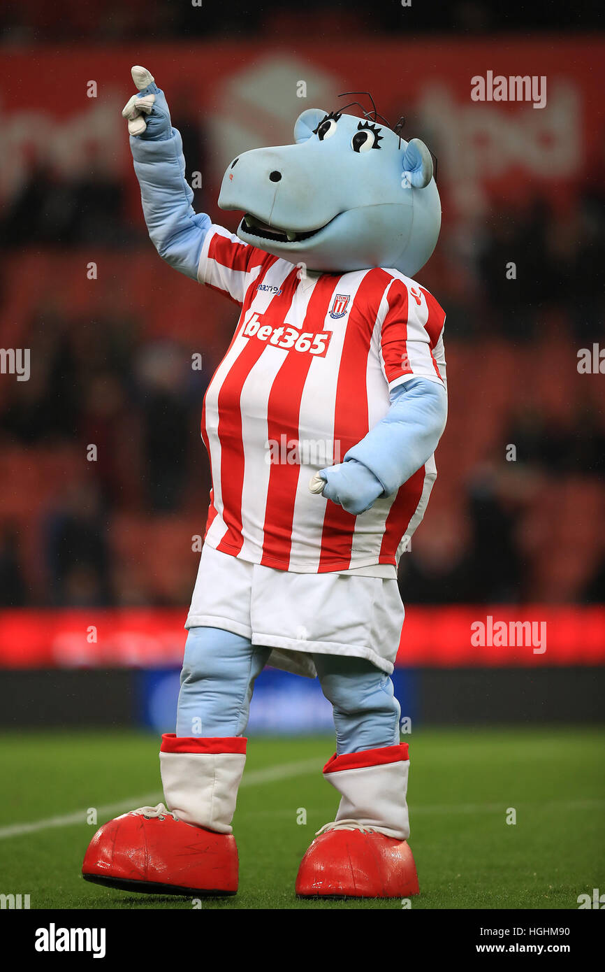 Stoke city mascot pottermus hippo hi-res stock photography and images ...