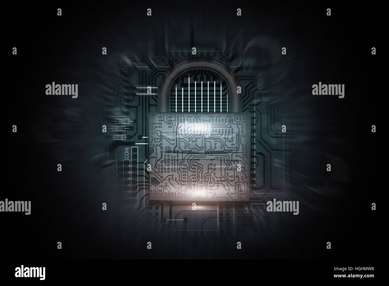 Internet Networks Safety Conceptual 3D Rendered Illustration. Secured ...