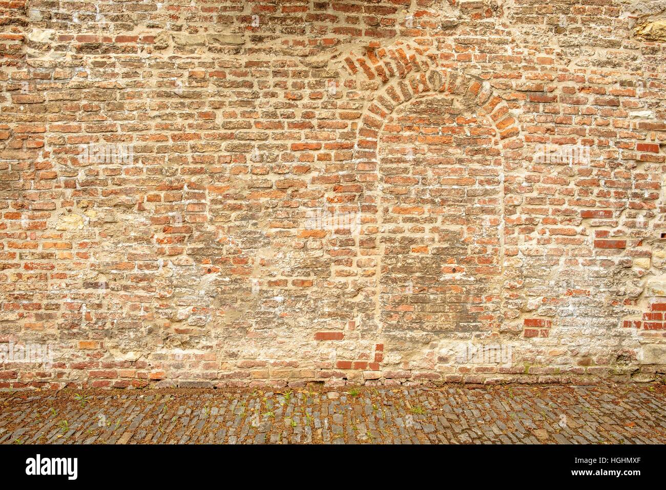Old Brick Wall Background. Medieval Brick Photo Backdrop Stock Photo ...