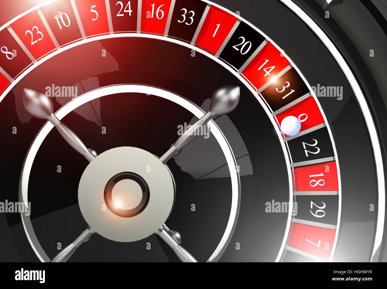 Roulette Wheel of Fortune. Elegant Black and Chrome Shiny Roulette ...