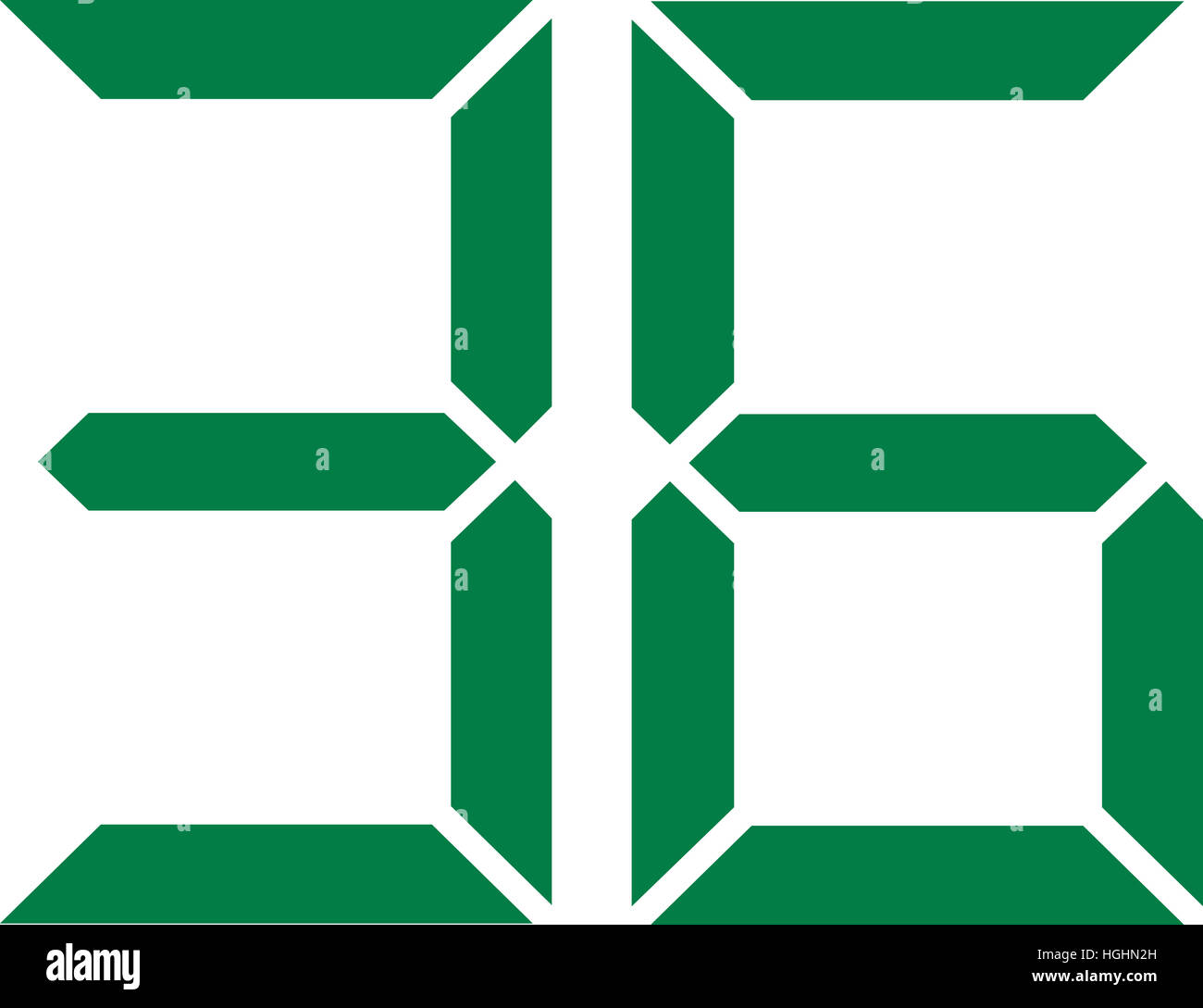 Thirty-six digital number 36 Stock Photo - Alamy