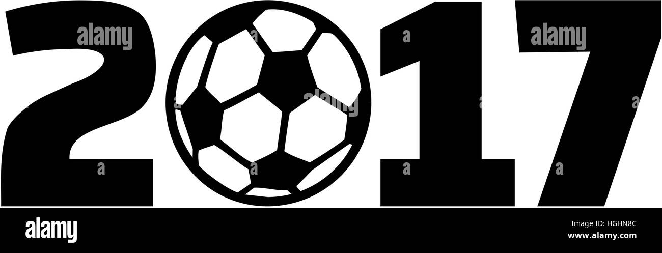 2017 with soccer ball Stock Photo - Alamy