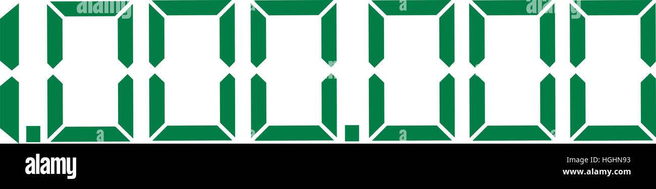 One million digital number 1.000.000 Stock Photo - Alamy