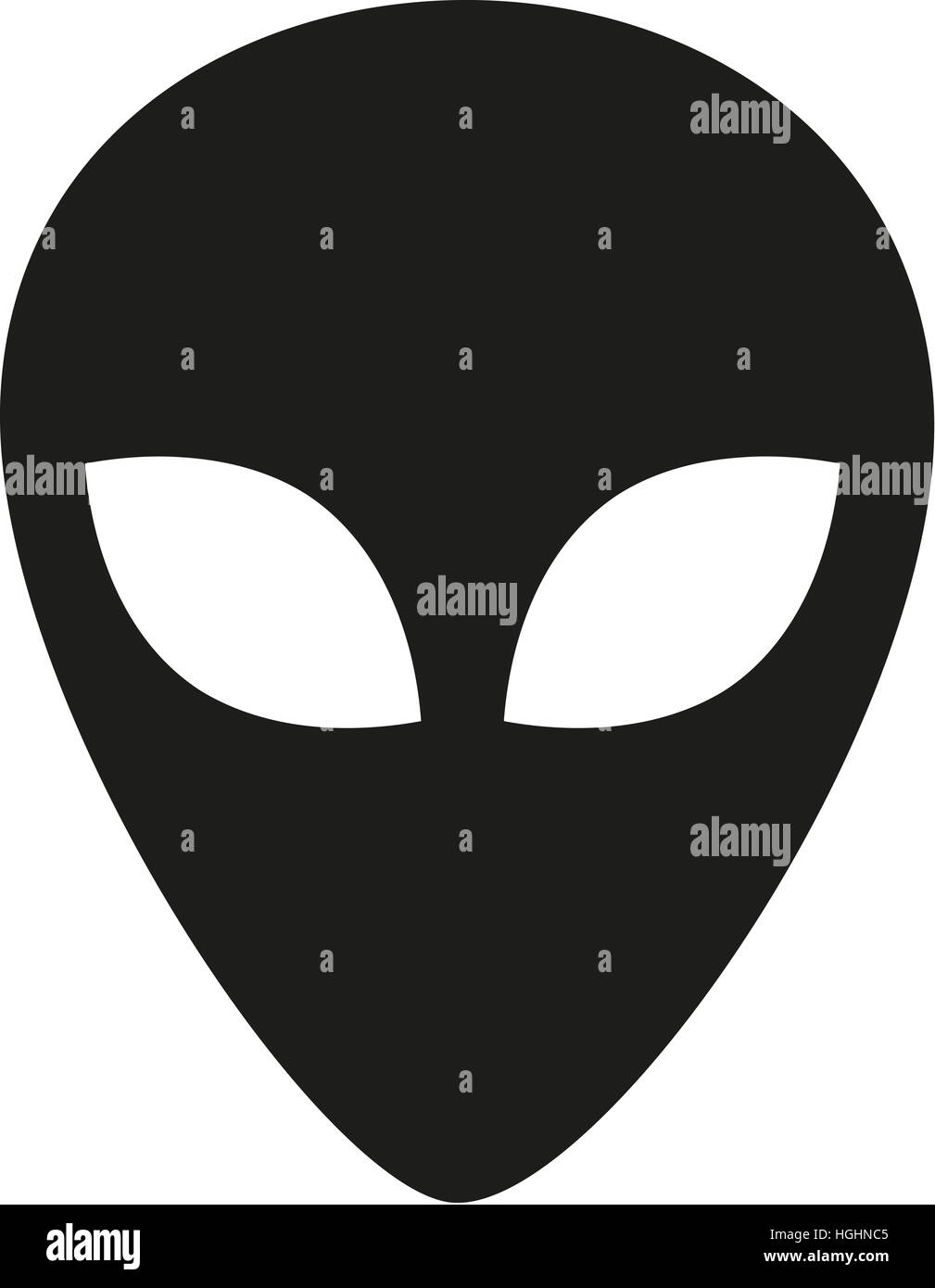 Alien head icon Stock Photo - Alamy