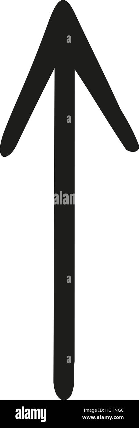 Arrow upward hand drawn Stock Photo - Alamy