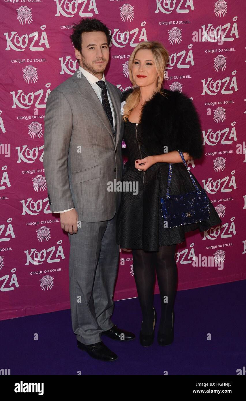 London UK Alex Partakis and Heidi Range at Cirque Du Soleil - Kooza ...