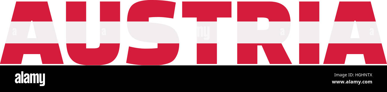 Austria flag word Stock Photo - Alamy