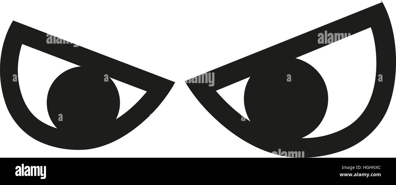Angry eyes icon cartoon hi-res stock photography and images - Alamy