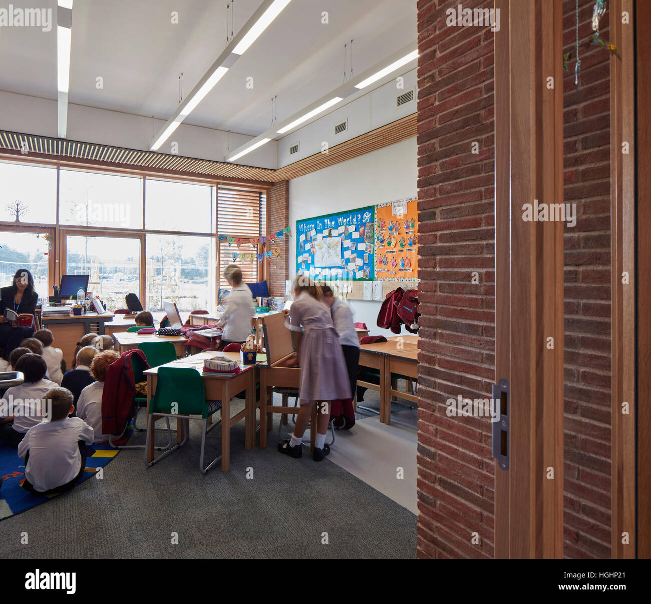 View into classroom. Highgate Shool, London, United Kingdom. Architect ...