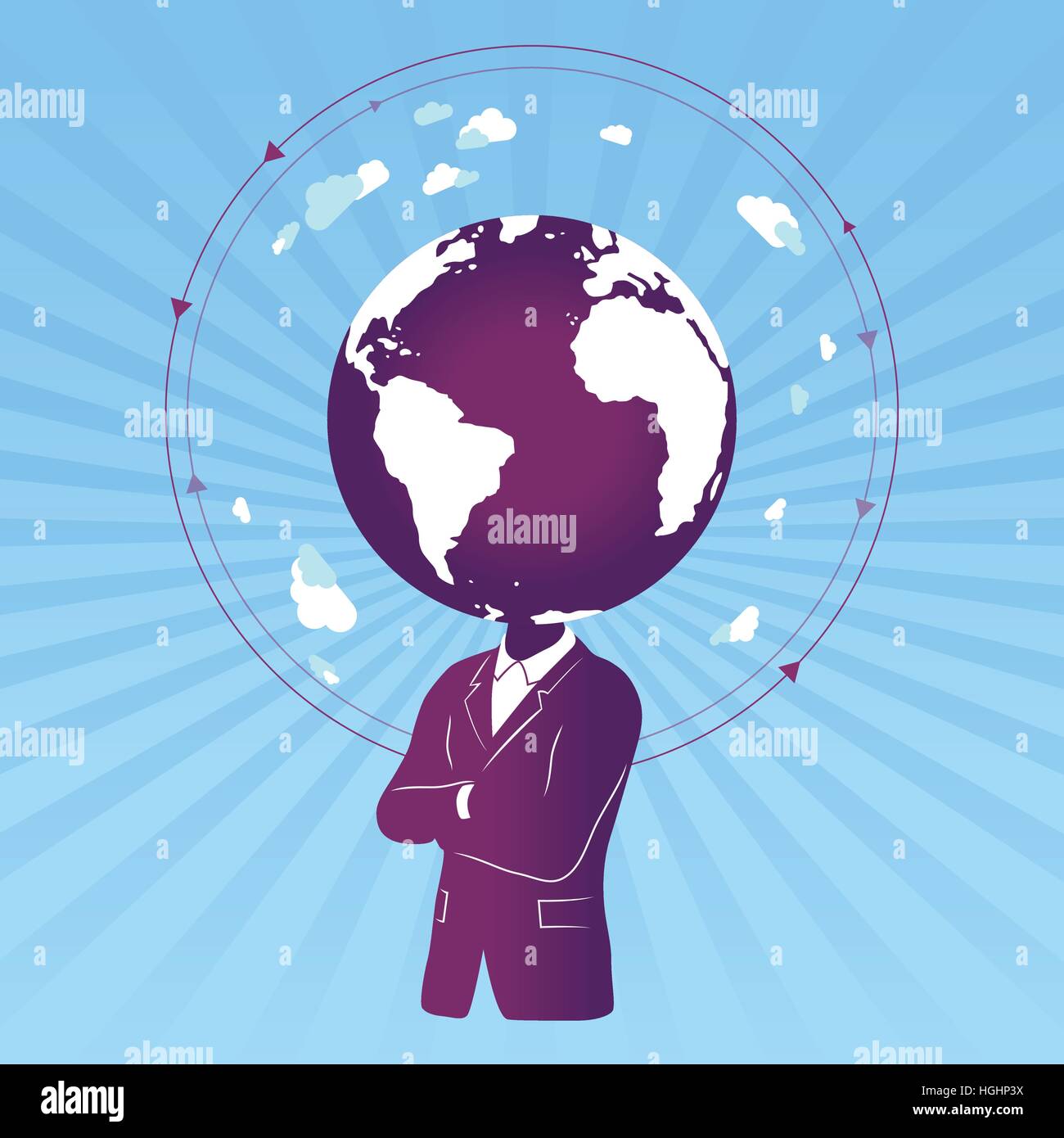 Wireless map of the world Stock Vector Images - Alamy