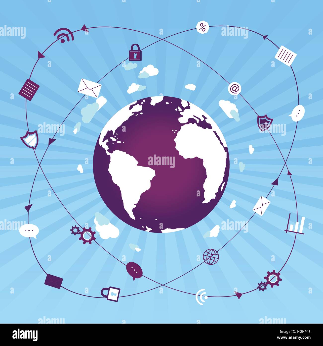 Global world network data traffic Stock Vector Image & Art - Alamy