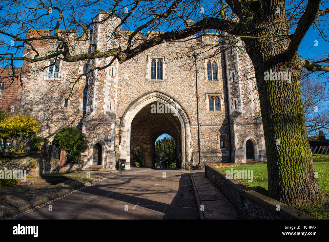 The beautiful Abbey Gateway in St. Albans, England Stock Photo - Alamy