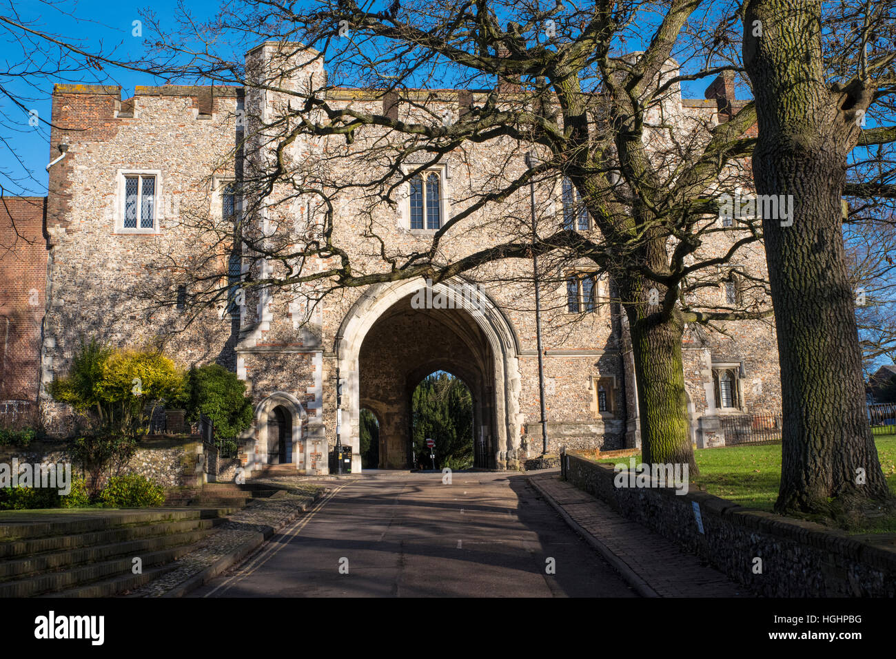 The beautiful Abbey Gateway in St. Albans, England Stock Photo - Alamy