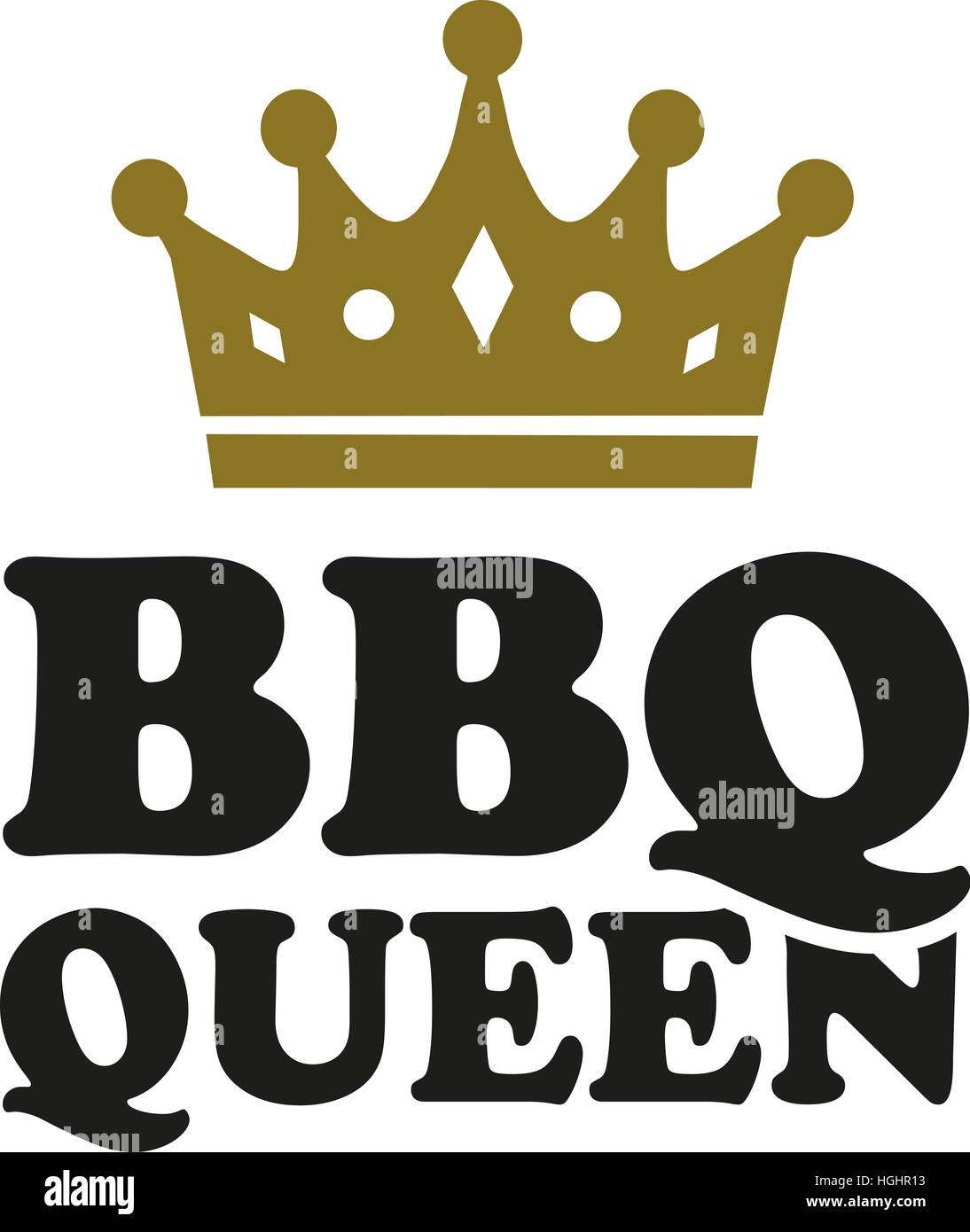 BBQ queen with crown Stock Photo - Alamy