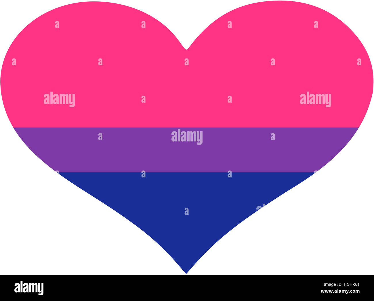 Heart with bisexual pride flag Stock Photo - Alamy