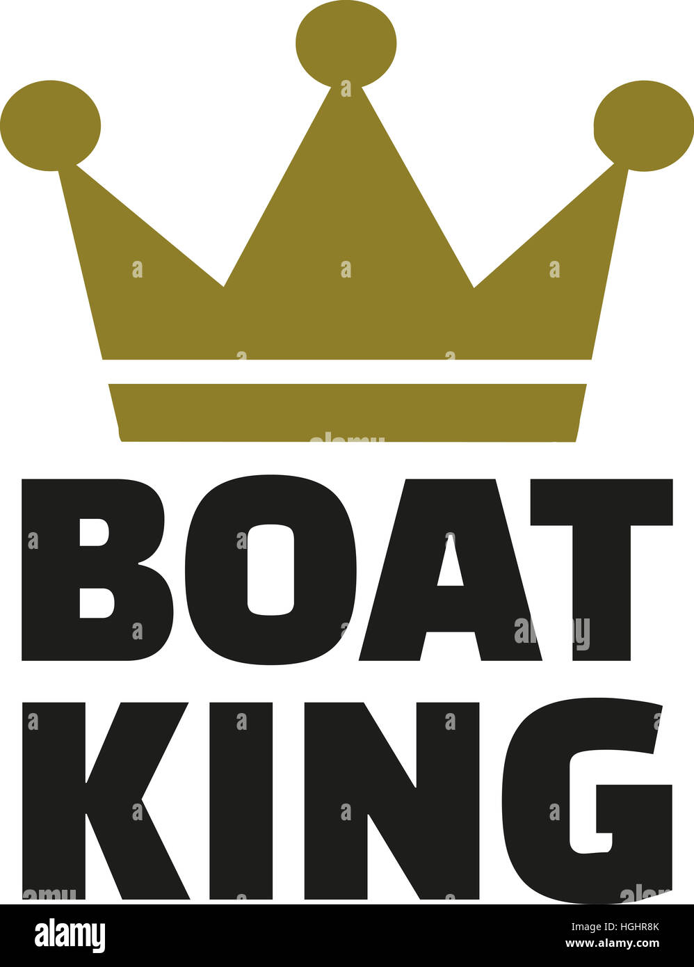 Boat King with crown Stock Photo - Alamy