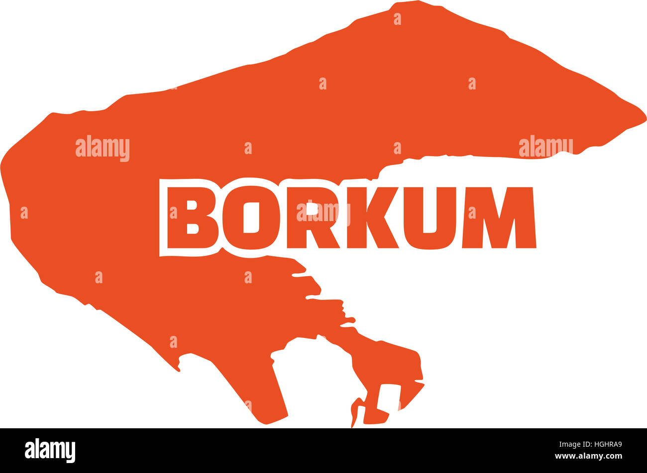 Borkum germany map silhouette hi-res stock photography and images - Alamy
