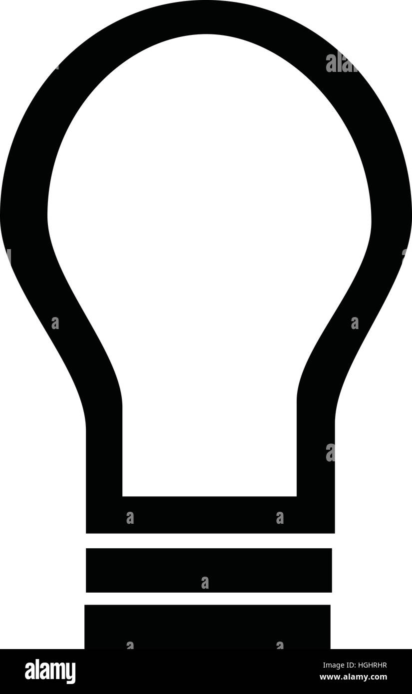Simple bulb icon Stock Photo - Alamy