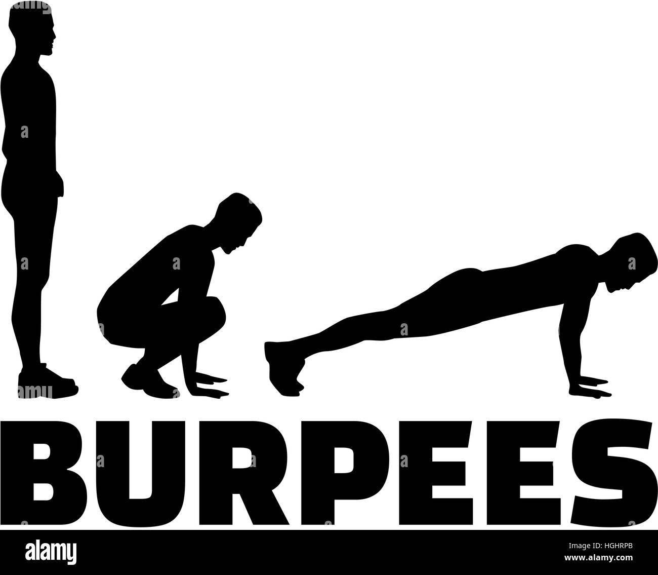 Burpees exercise Black and White Stock Photos & Images - Alamy