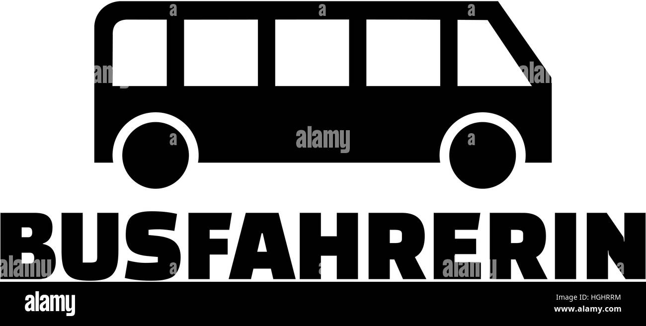 Female bus driver with icon Stock Photo - Alamy