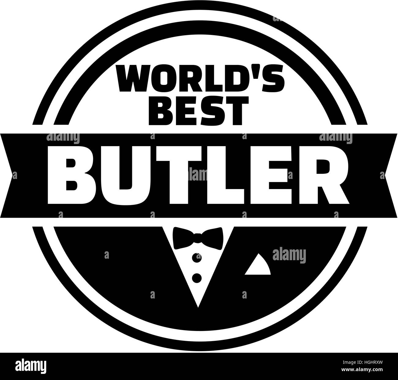 World's best butler button Stock Photo - Alamy