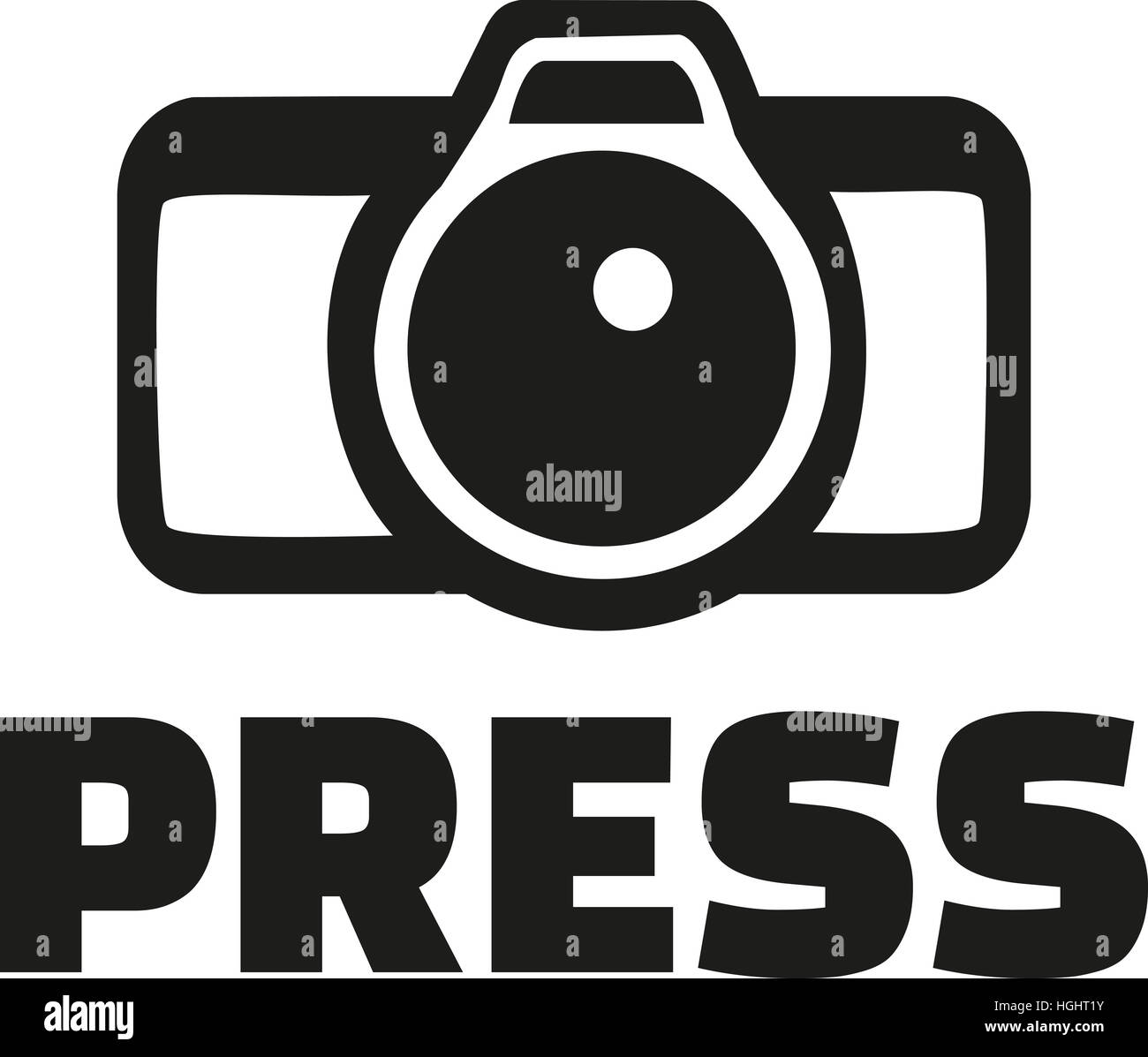 Press with camera icon Stock Photo - Alamy