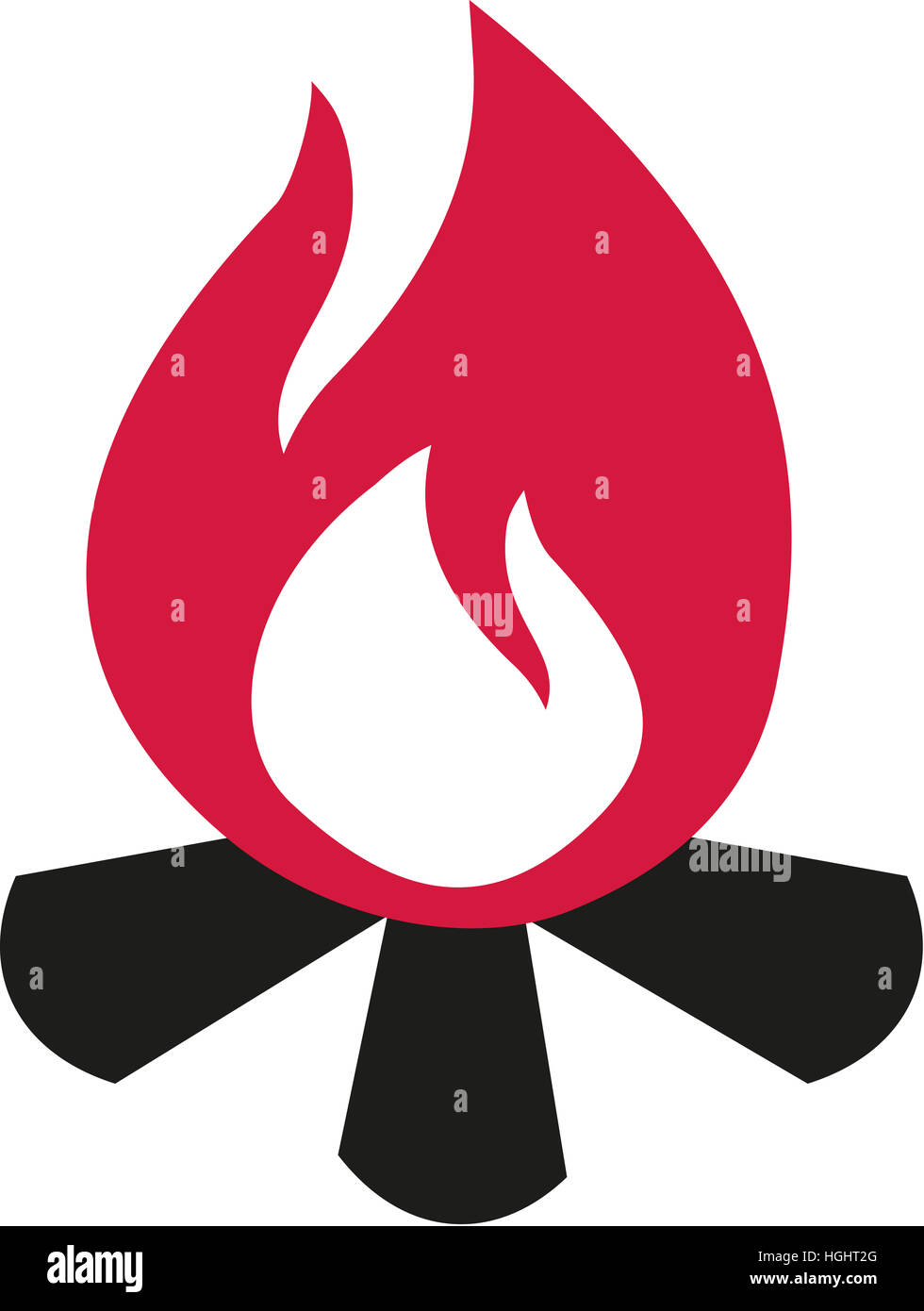 Simple campfire icon Stock Photo - Alamy