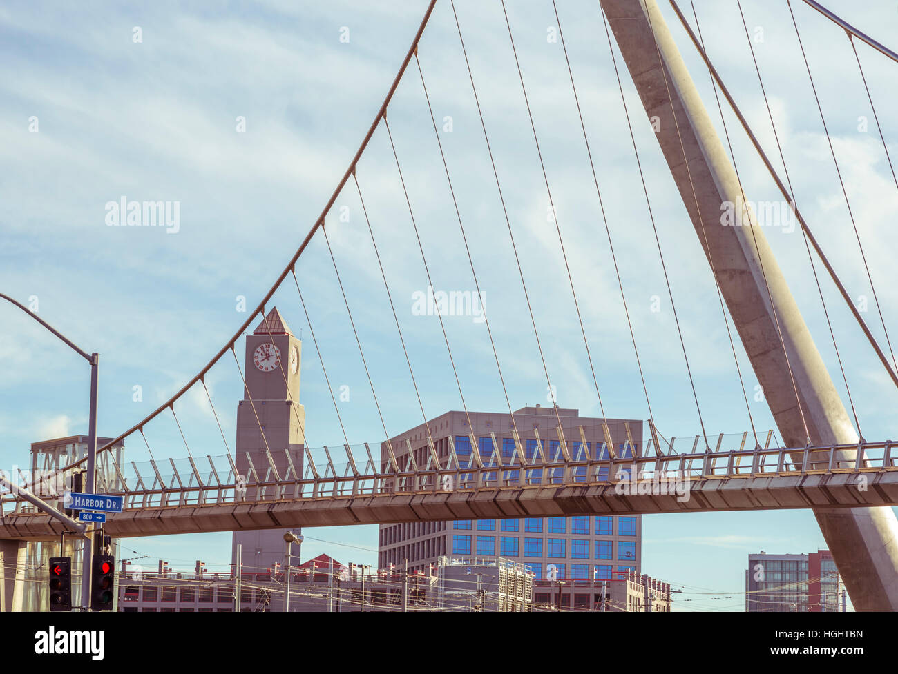 Harbor Drive Pedestrian Bridge, DowntownSan Diego, California, USA ...