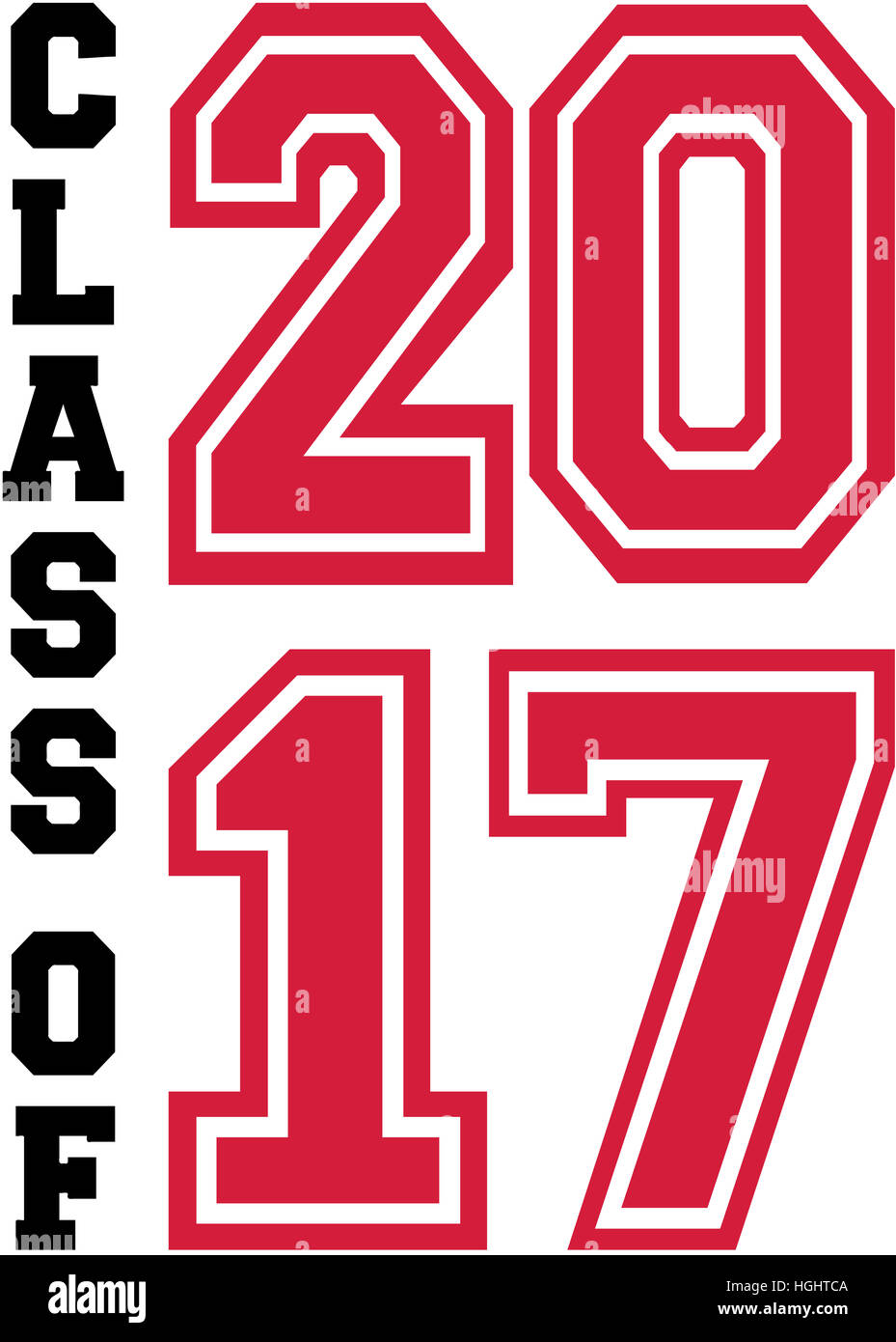 Class of 2017. College style Stock Photo - Alamy