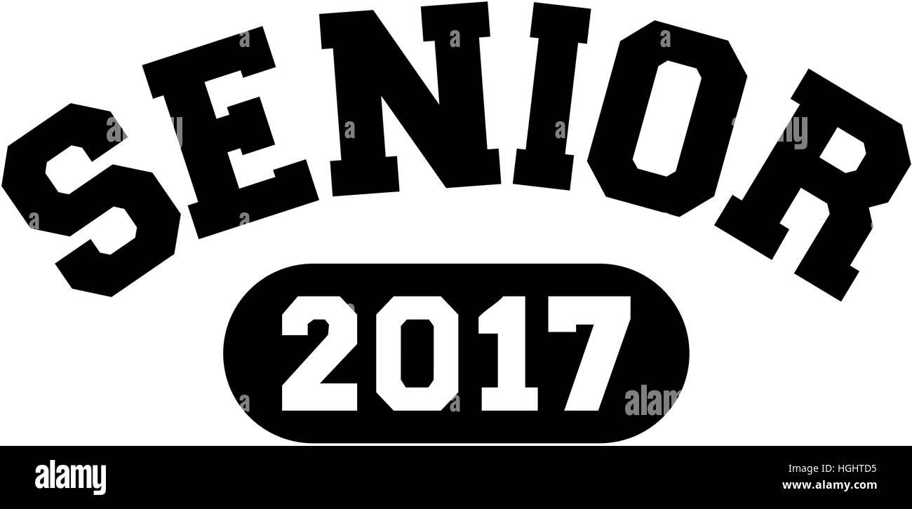 Senior 2017. College font Stock Photo - Alamy