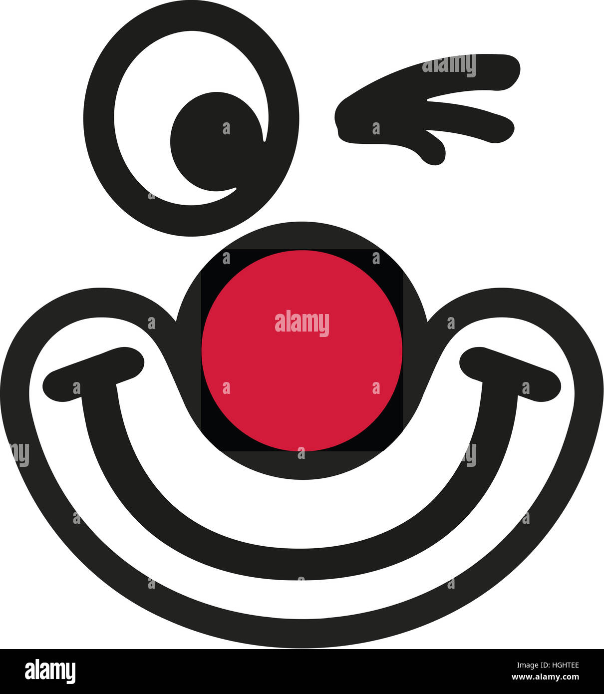 Clown face wink Stock Photo - Alamy