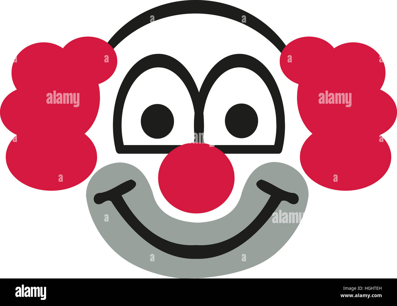 Clown head with red hair Stock Photo - Alamy