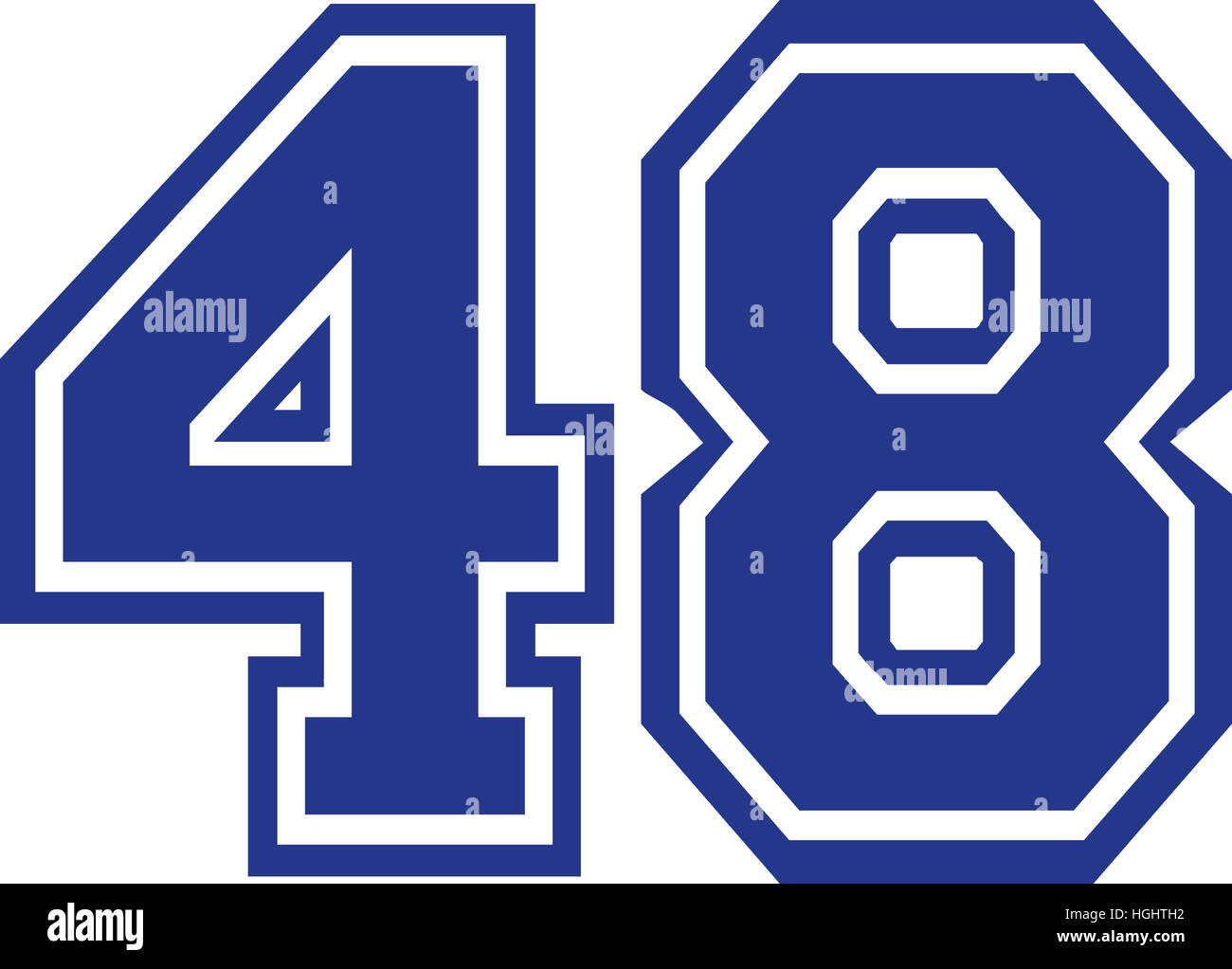 Fourty-eight college number 48 Stock Photo - Alamy