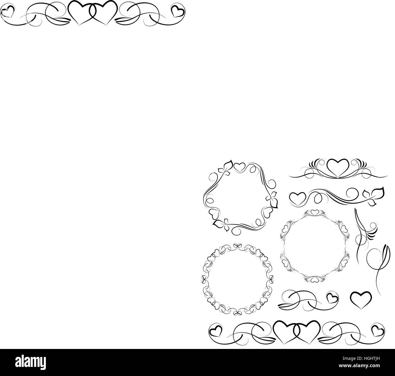 Love tree design heart Black and White Stock Photos & Images - Alamy