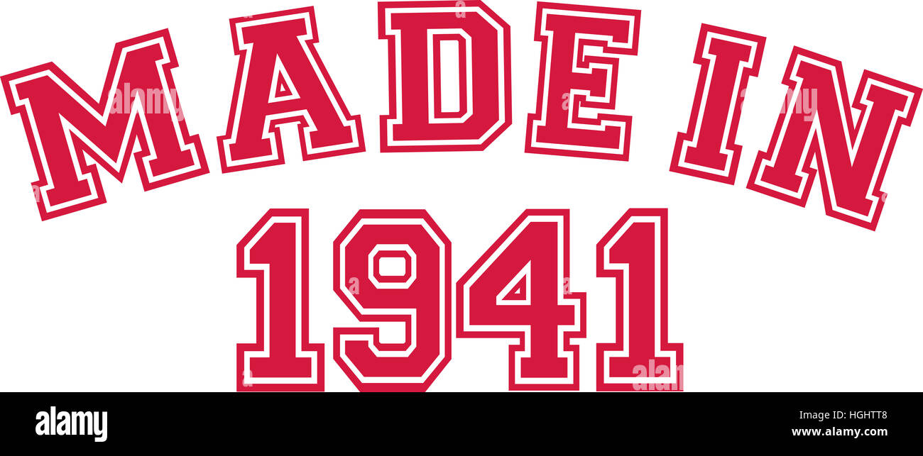 Made in 1941 Stock Photo - Alamy