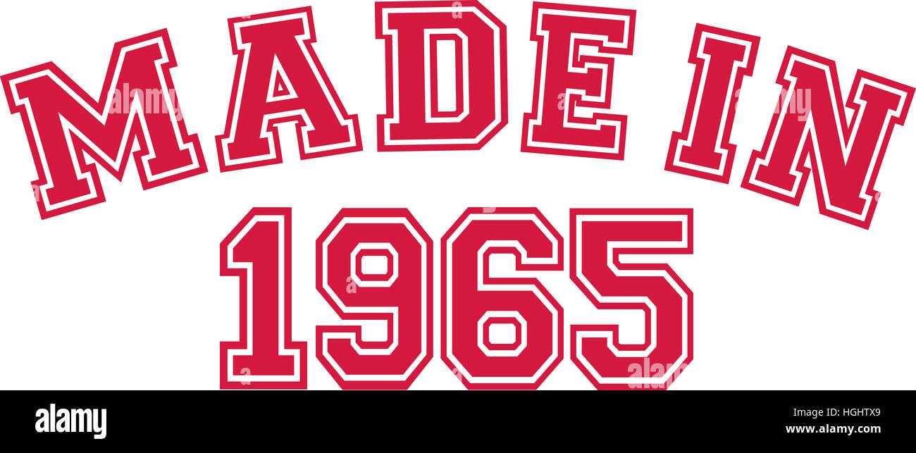 Made in 1965 Stock Photo - Alamy