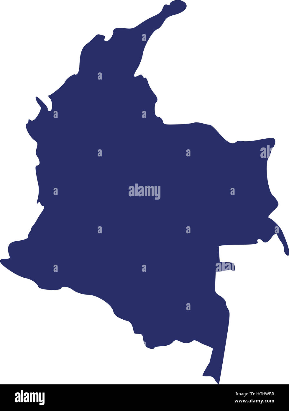 Colombia map hi-res stock photography and images - Alamy