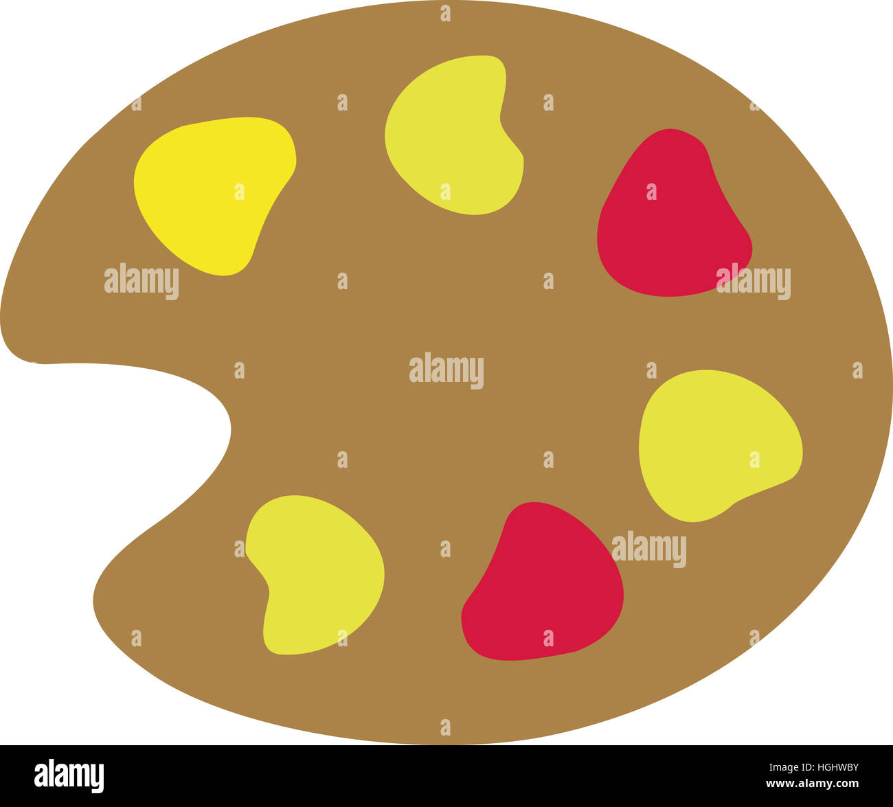 Painter color palette Stock Photo - Alamy