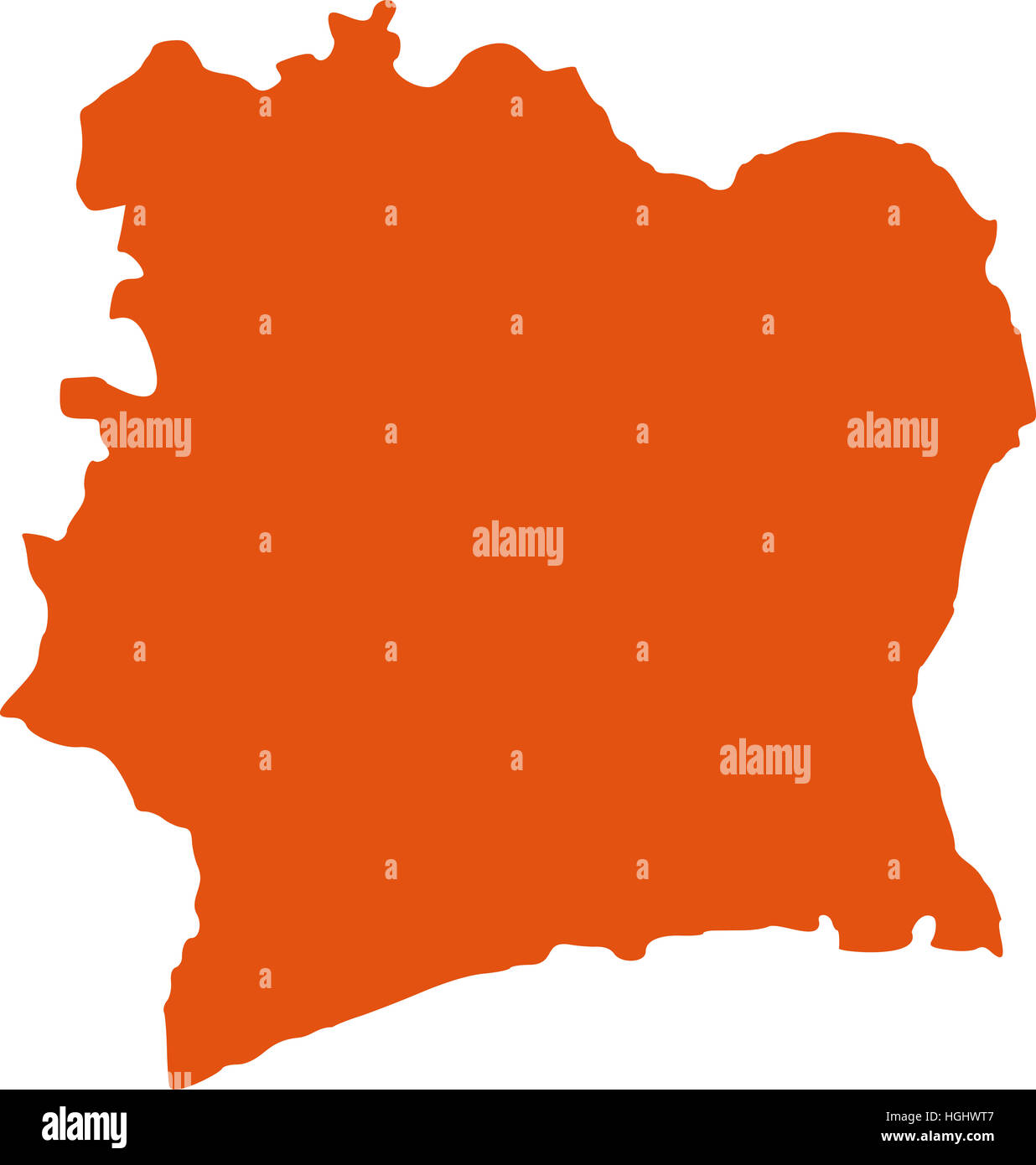 Ivory coast map map hi-res stock photography and images - Alamy