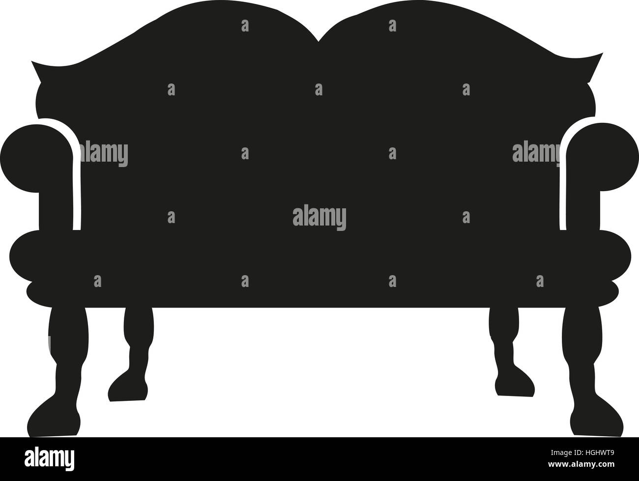 Vintage interior living room Cut Out Stock Images & Pictures - Alamy