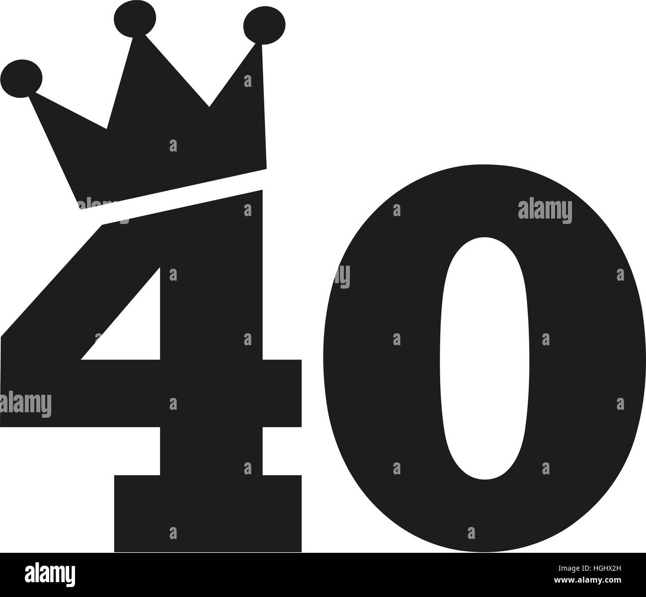 40th Birthday number crown Stock Photo - Alamy